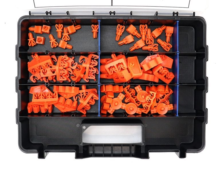 Assortiment met remleidingclips 30 delig - in opbergkoffer