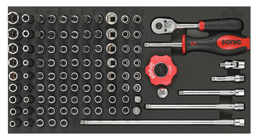 SONIC 110201 Bitdopset 1/4`` 102-dlg. SFS 1/3