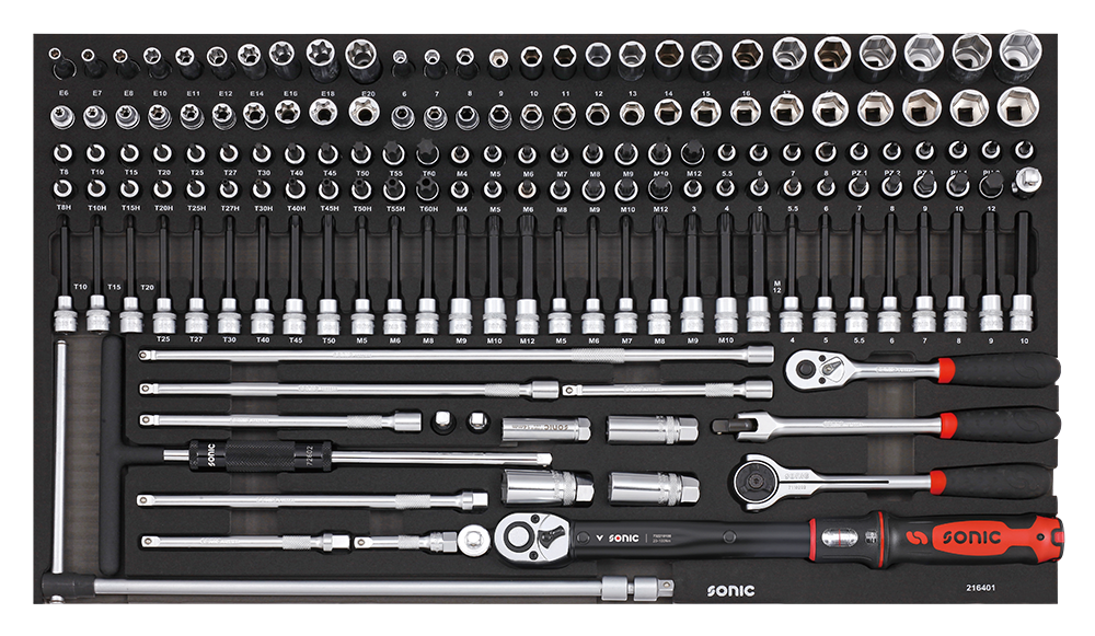 SONIC 216401 Doppenset 3/8`` 164-dlg. SFS Jumbo | Automotive Line