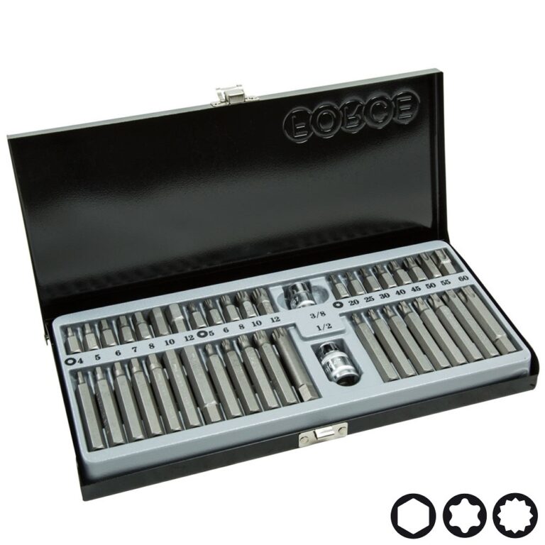 FORCE 4421 Bit set Inbus, Torx, Spline 42 delig (Ø 10 mm ...