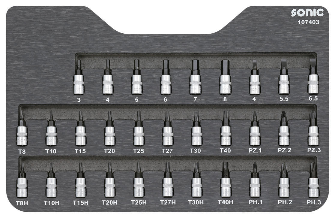 SONIC 107403 Doppenset 1/4``, 74-dlg. BMCS | Automotive Line